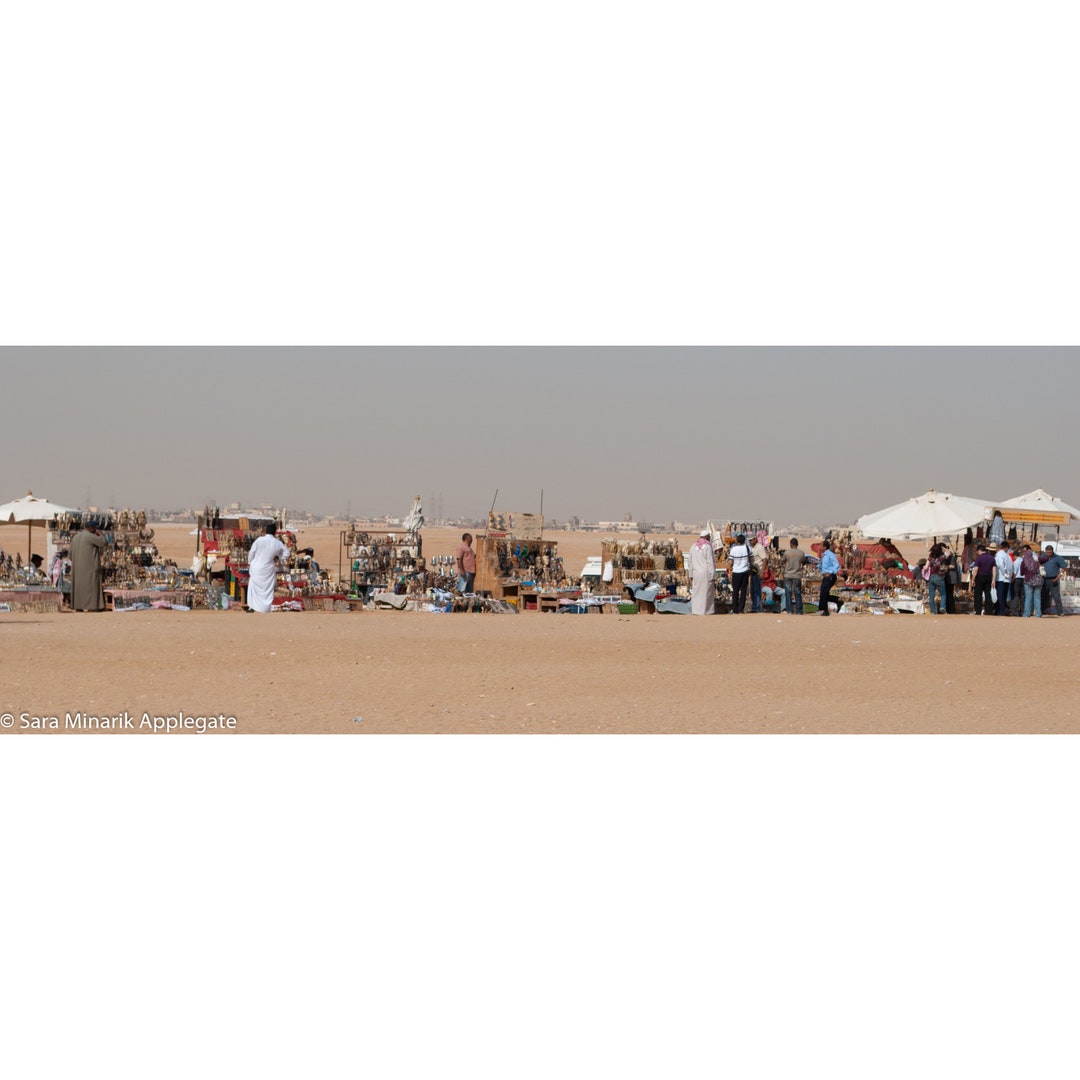 Instant Digital Download Color Photo giza Marketplace Vendors at the Pyramids of Giza in Cairo ...
