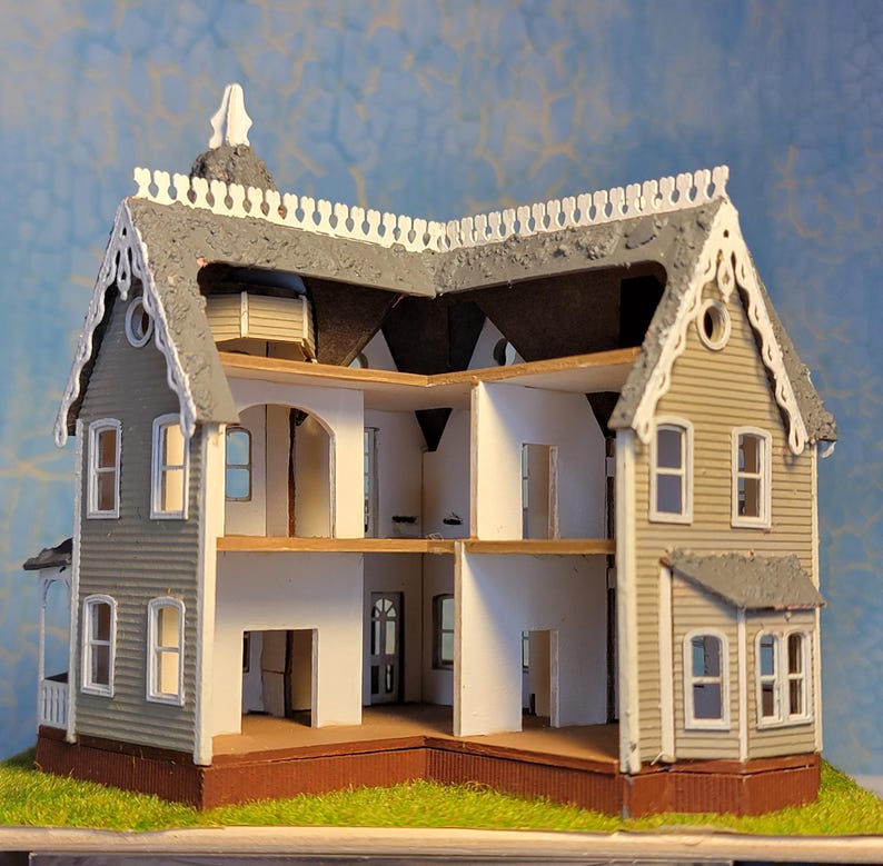 1:144 the Garfield Mansion Micro Mini Dollhouse Discontinued RARE ...