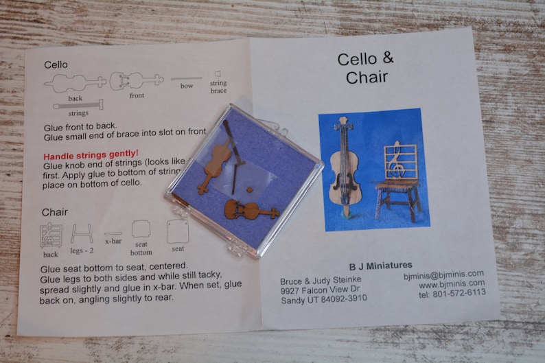 Miniature Quarter Scale String Instruments Cello Harp Music - Etsy