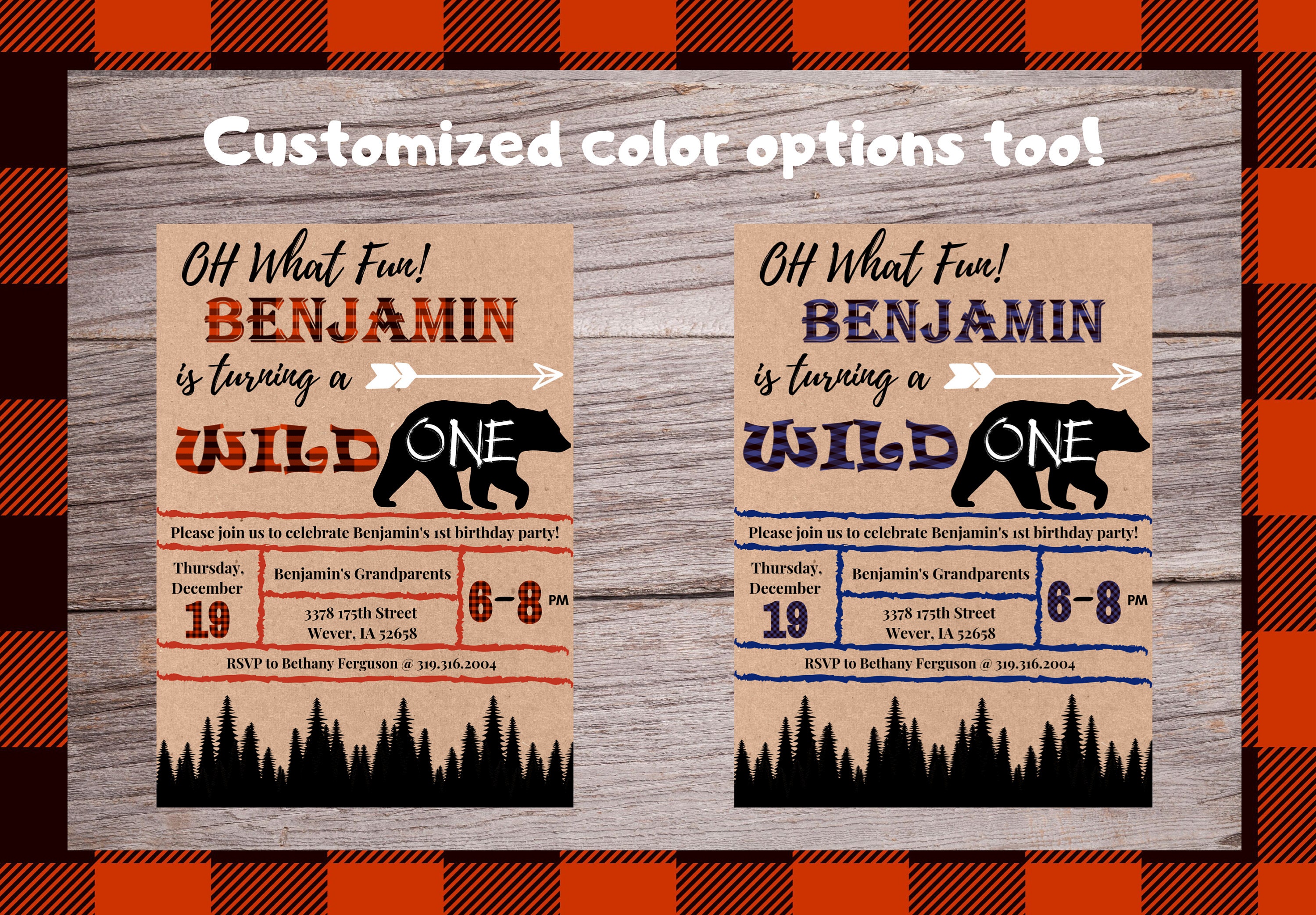 Wild One Birthday Invitation - Etsy