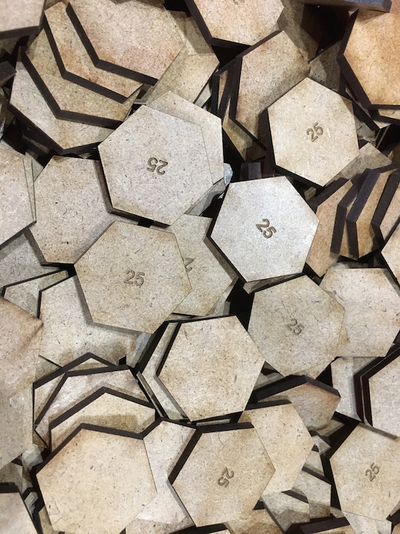Hexagon 25mm MDF Bases hex | Etsy