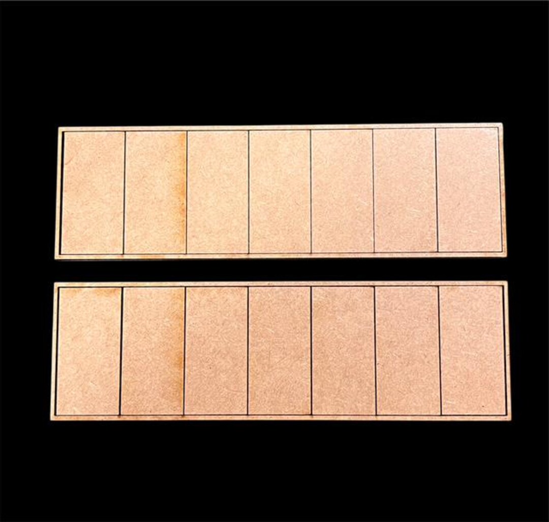 Pair of 30 X 60mm Rectangle Mounted Movement Trays (7 Figure) Linear ...