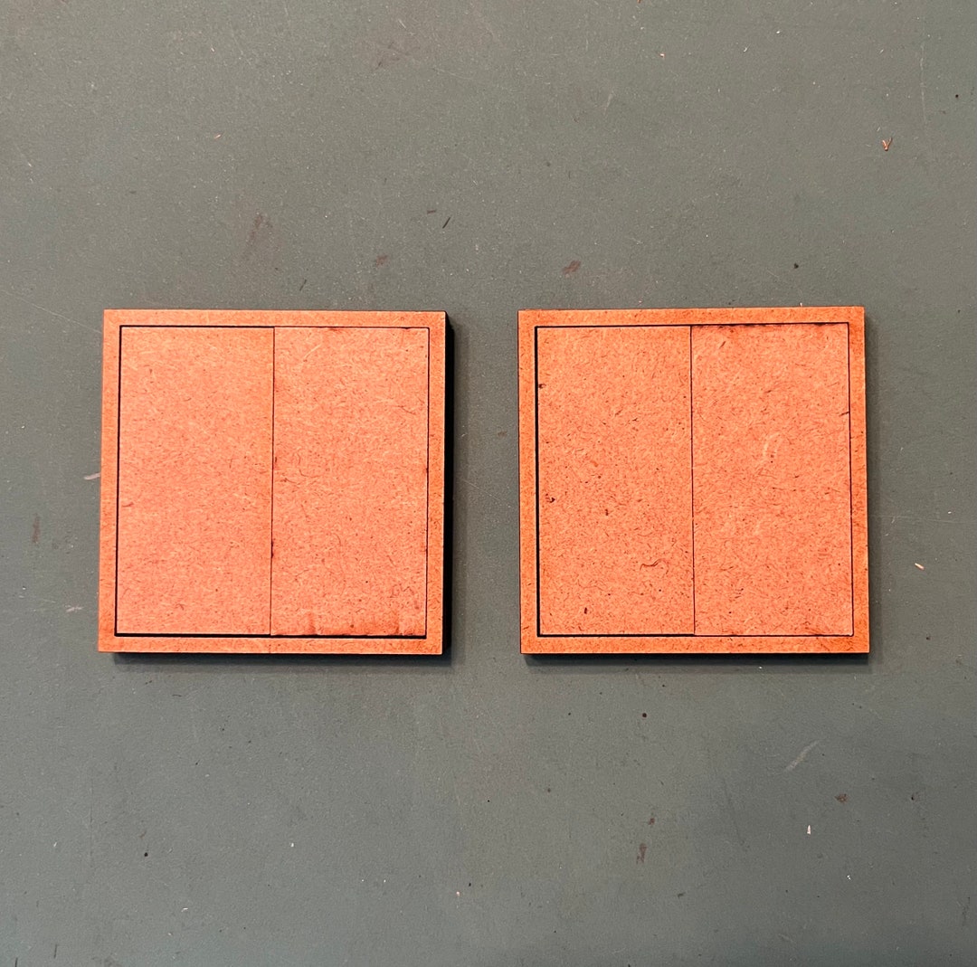 Pair of 25 X 50mm Rectangle Mounted Trays (2 Figure) MDF - Etsy