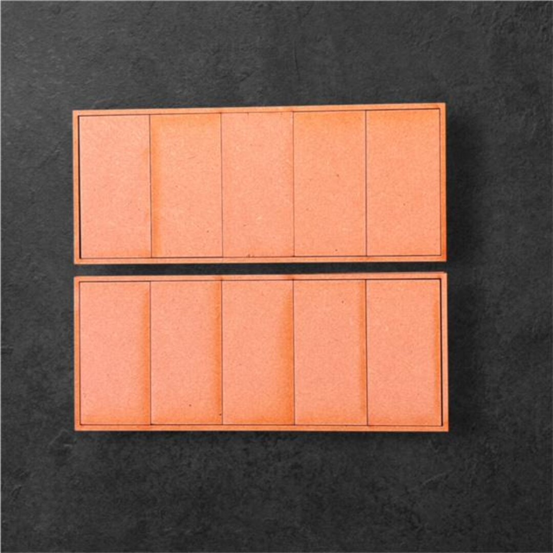 Pair of 30 X 60mm Rectangle Mounted Movement Trays (5 Figure) Linear ...