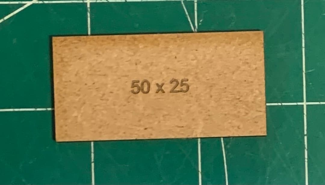 Rectangle 25 X 50mm MDF Bases - Etsy