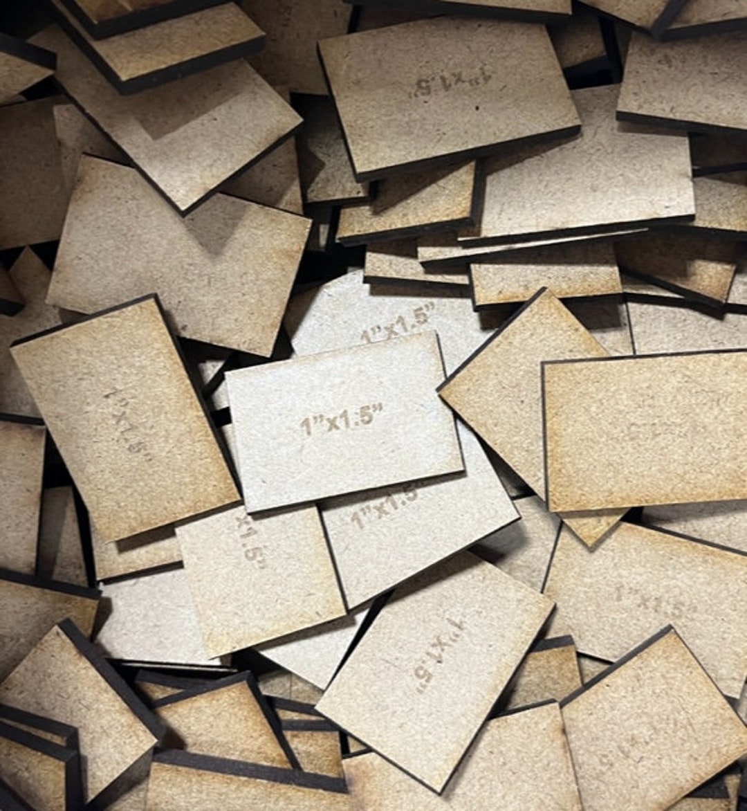 Rectangle 1x1.5" MDF Bases - Etsy