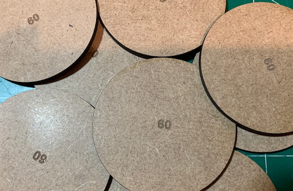 Round 60mm MDF Bases | Etsy