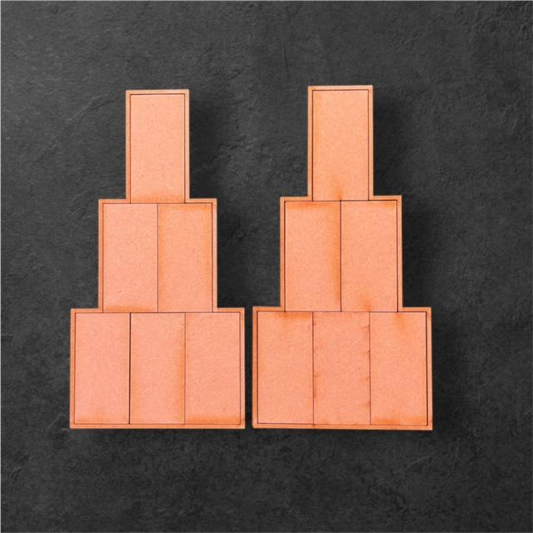 Pair of 30 X 60mm Lance Formation Movement Trays (6 Figure) 1/2/3 MDF ...