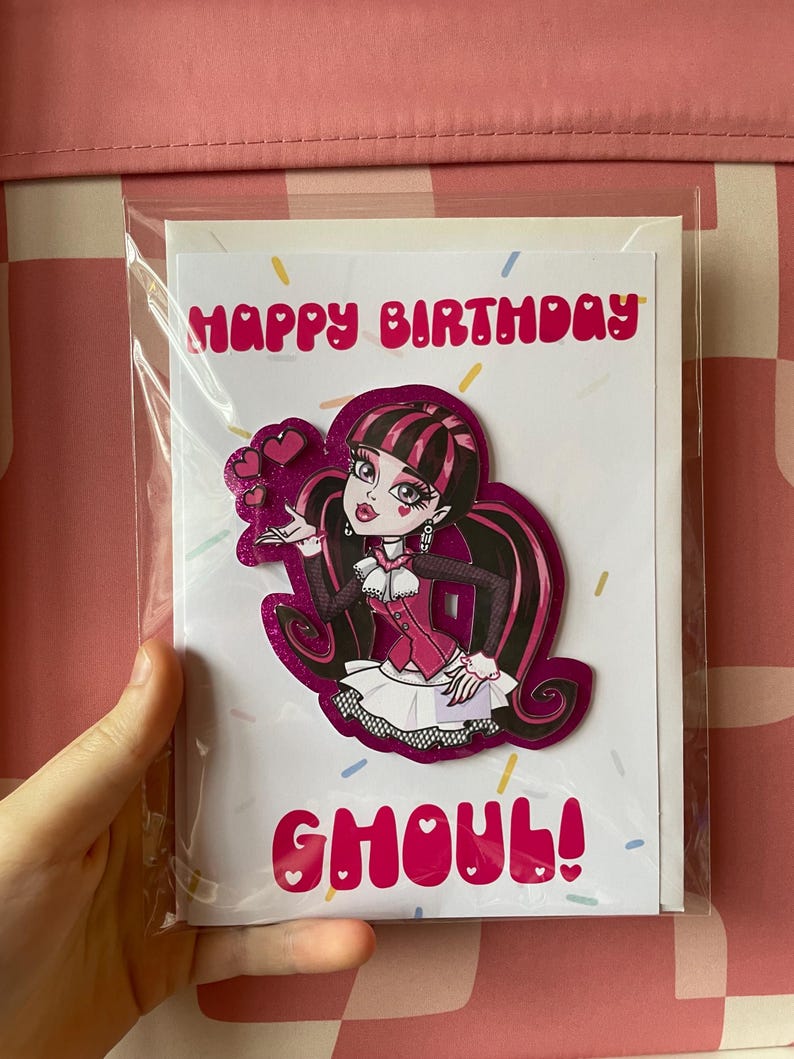 Draculaura Birthday Card - Etsy