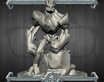 Stained Glass Golem Miniature for Tabletop Games Like D&D - Etsy