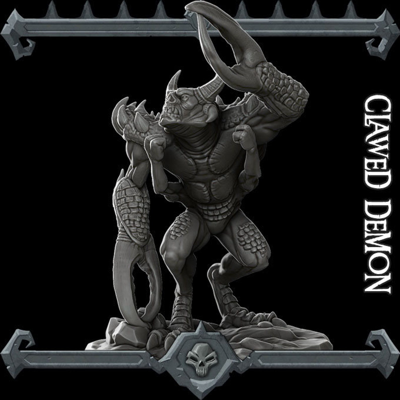 Glabrezu Clawed Demon Miniature for Tabletop Games Like - Etsy