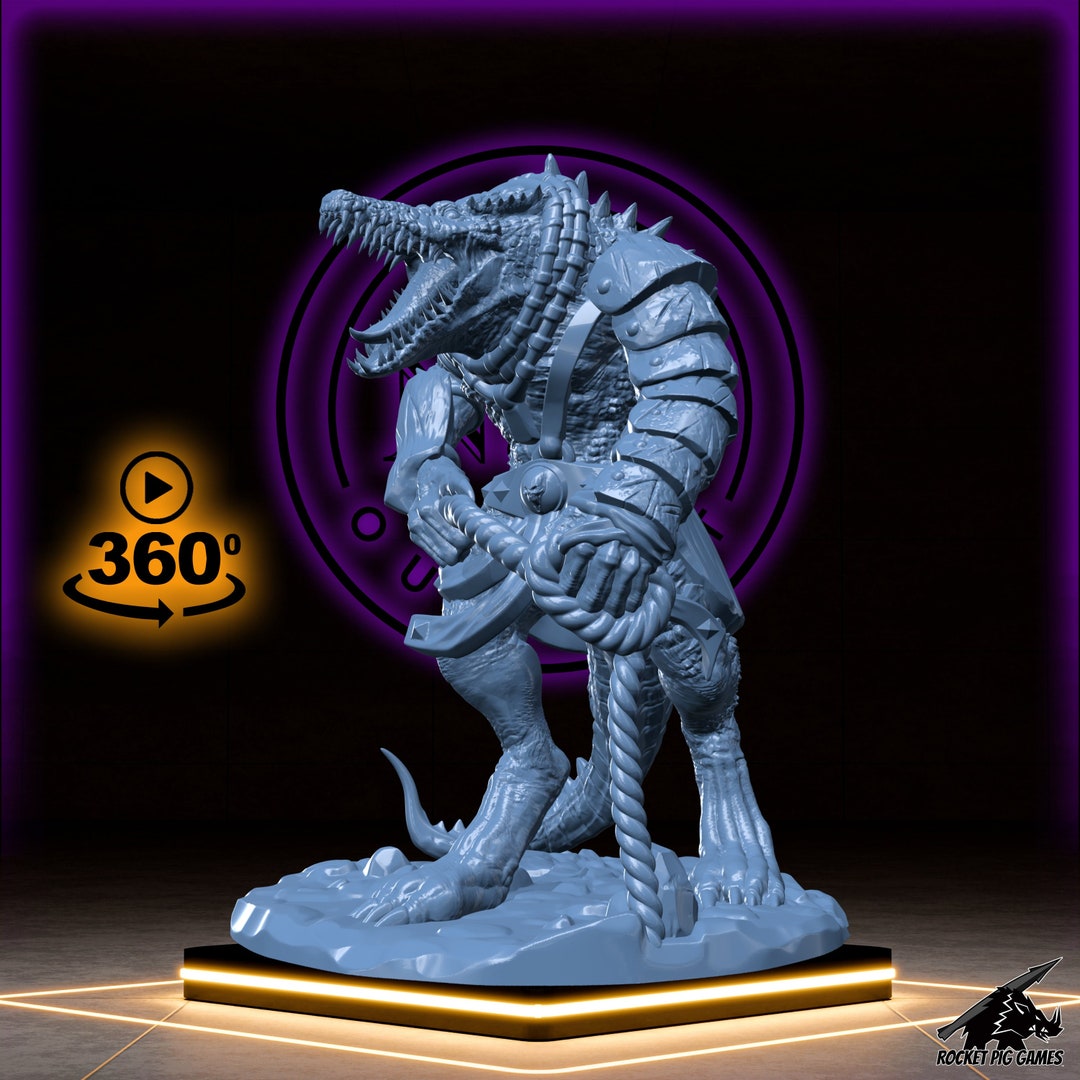 Gatorfolk Crocodile Folk Monstrosity Miniature for - Etsy