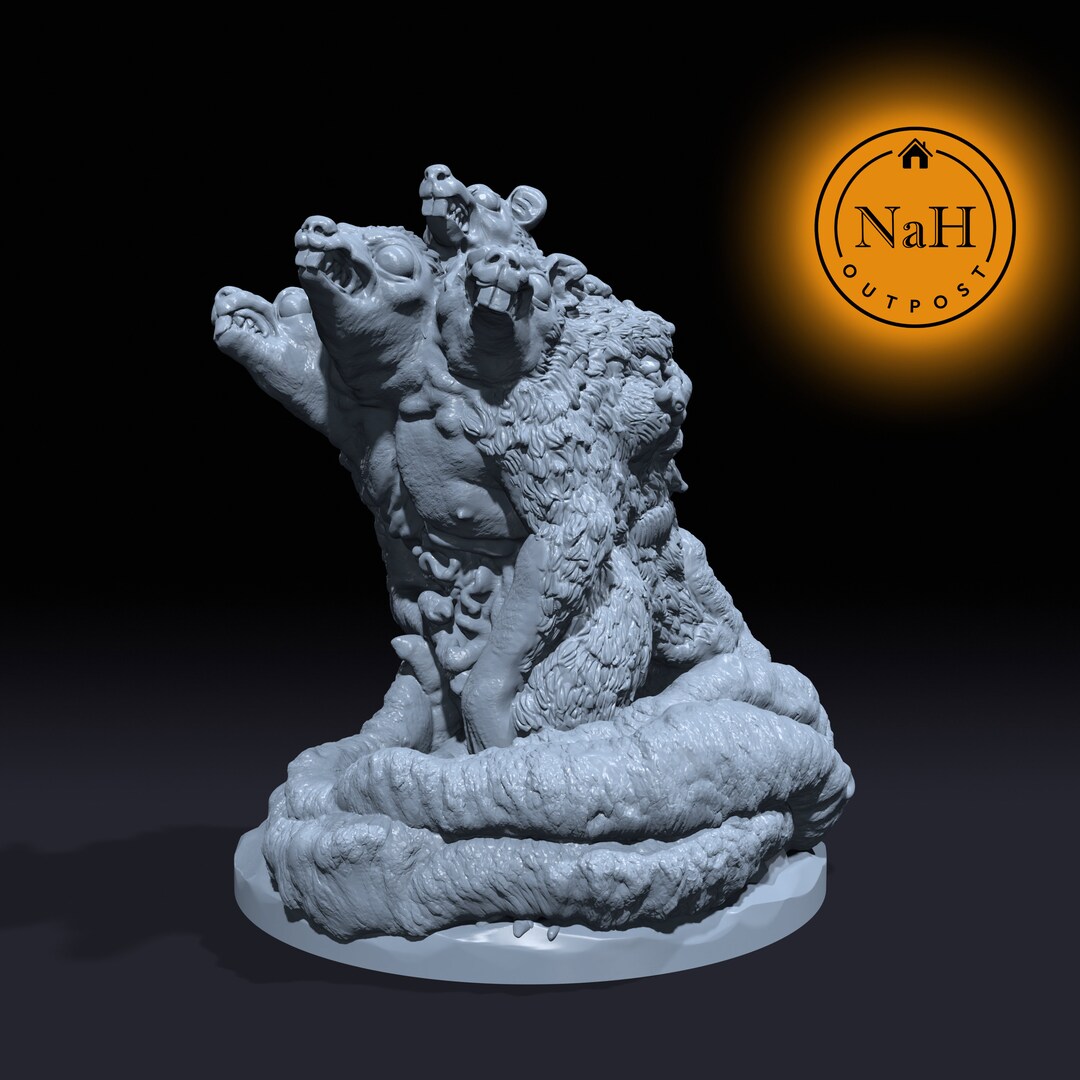 Filthcrown, the Plague Lord | Wererat | Rat King Miniature for Tabletop ...