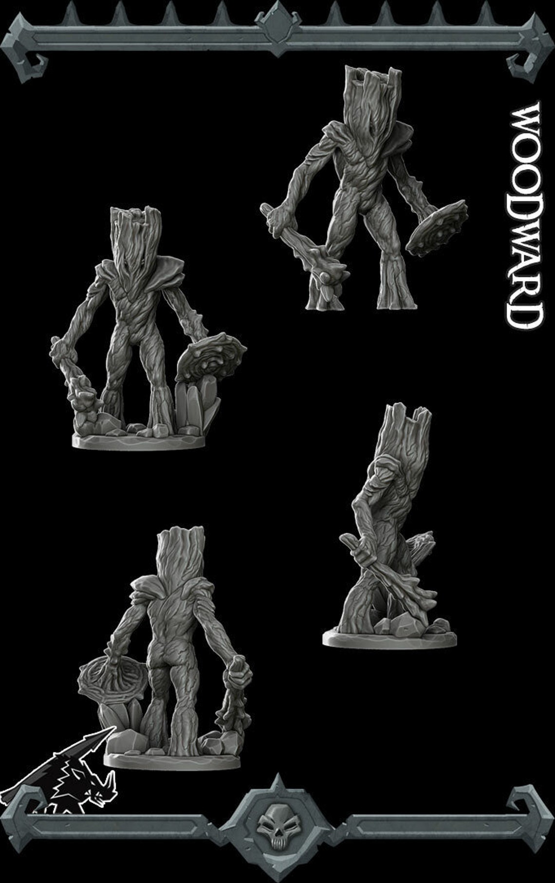 Wood Woad Wood Ward Miniature for Tabletop Games Like D&D - Etsy