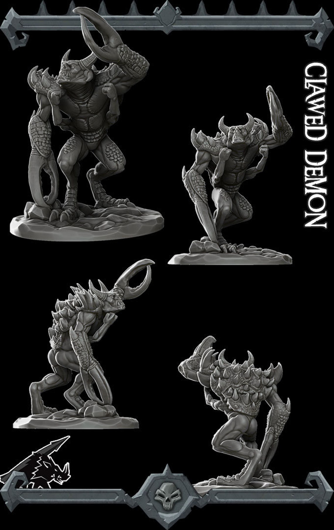 Glabrezu Clawed Demon Miniature for Tabletop Games Like - Etsy