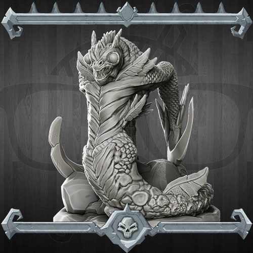 Wastrilith Sea Fiend Miniature for Tabletop Games Like D&D | Etsy