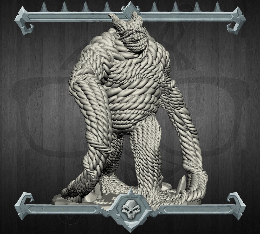 Ironknot, the Bound Guardian Rope Golem Miniature for Tabletop Games ...
