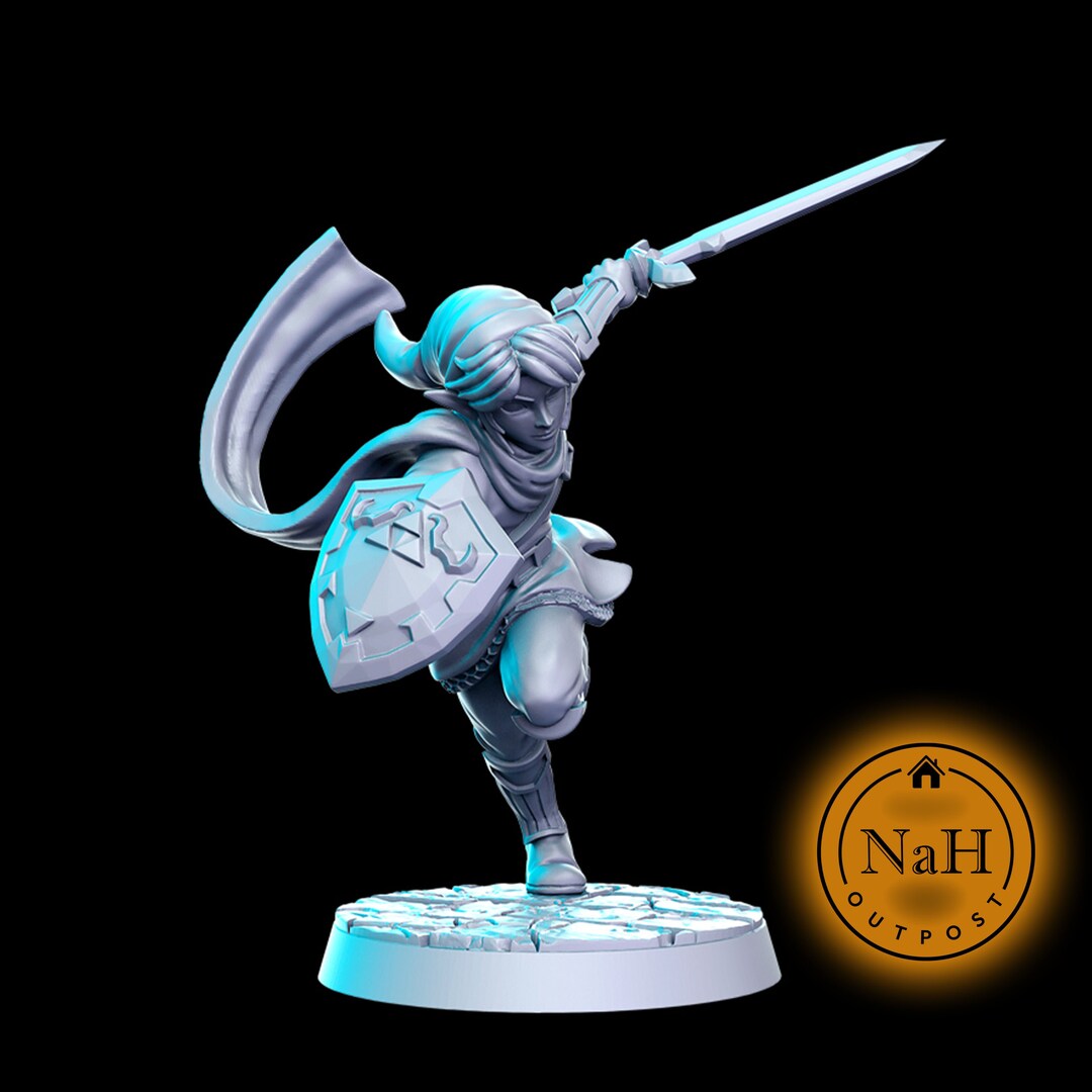 Mink, Elven Adventurer | Fighter or Paladin Miniature for Tabletop ...