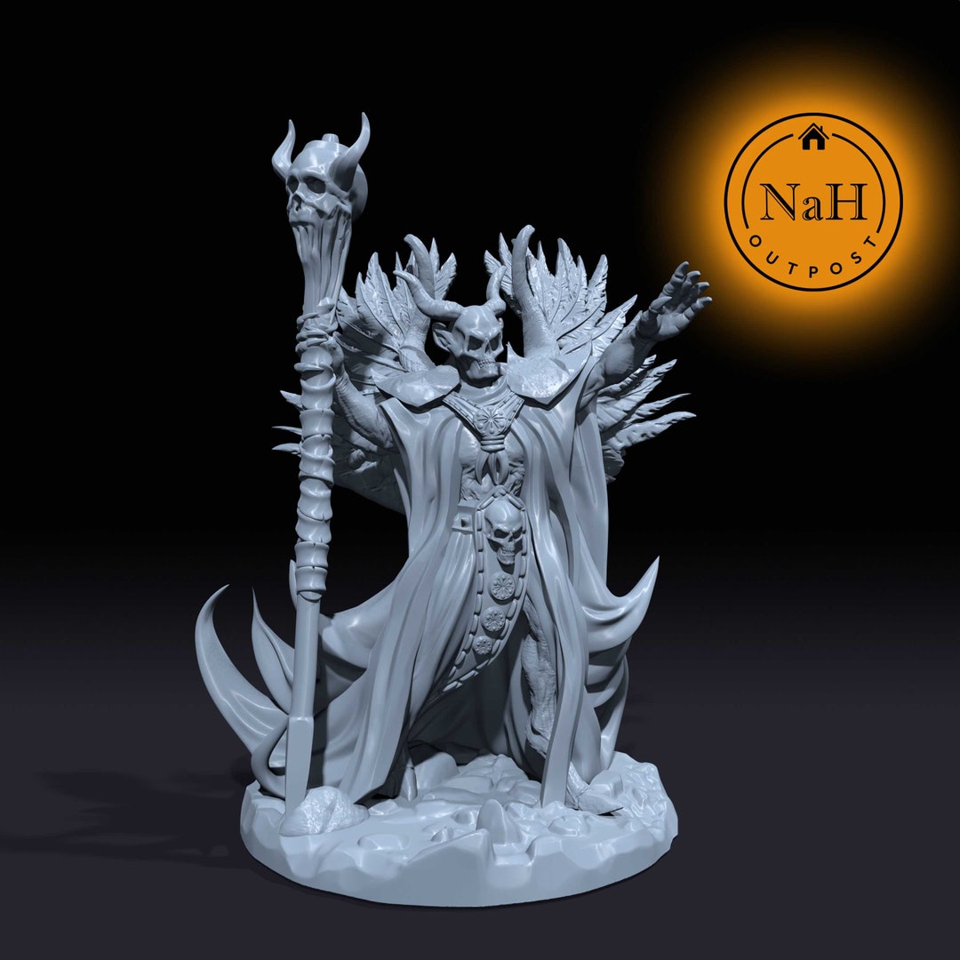 Silas Deathbringer | Shaman of Blight | Necromancer Miniature for ...