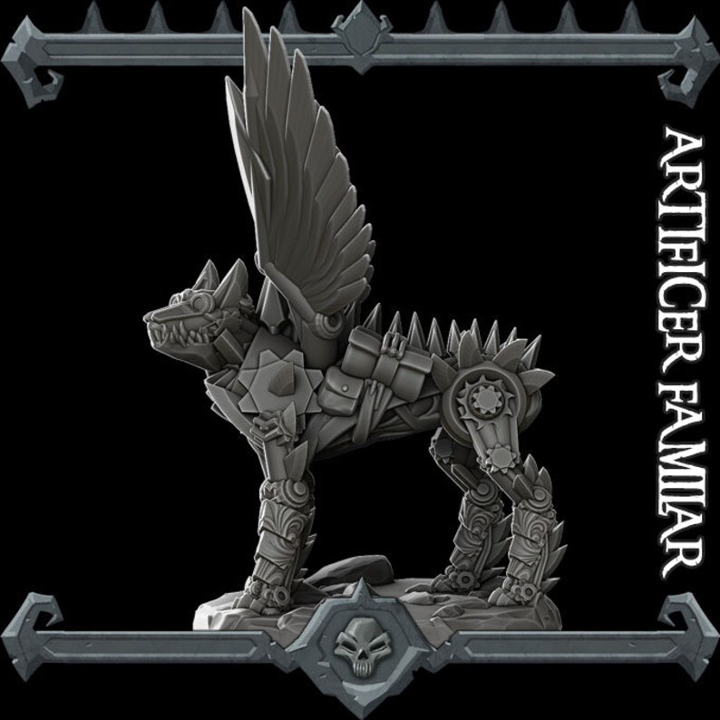 Iron Defender Artificer Familiar Miniature for Tabletop - Etsy