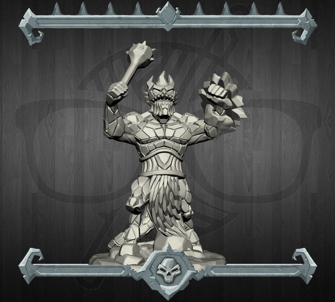 Stained Glass Golem Miniature for Tabletop Games Like D&D and War ...