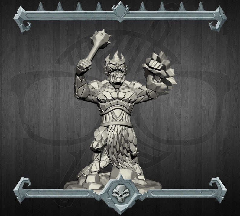 Stained Glass Golem Miniature for Tabletop Games Like D&D | Etsy