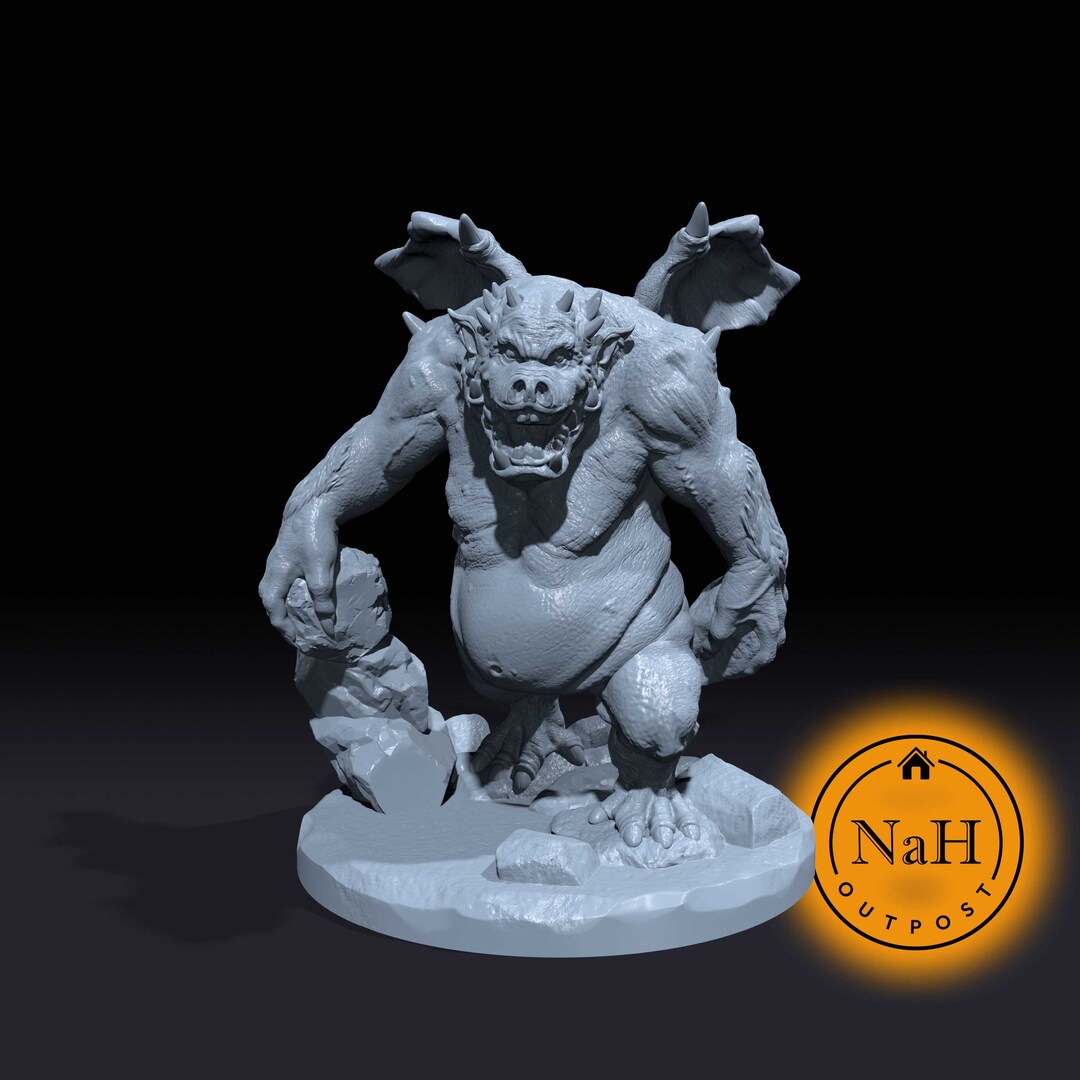 Nalfeshnee | Boar Demon | Miniature for Tabletop Games Like D&D and War ...