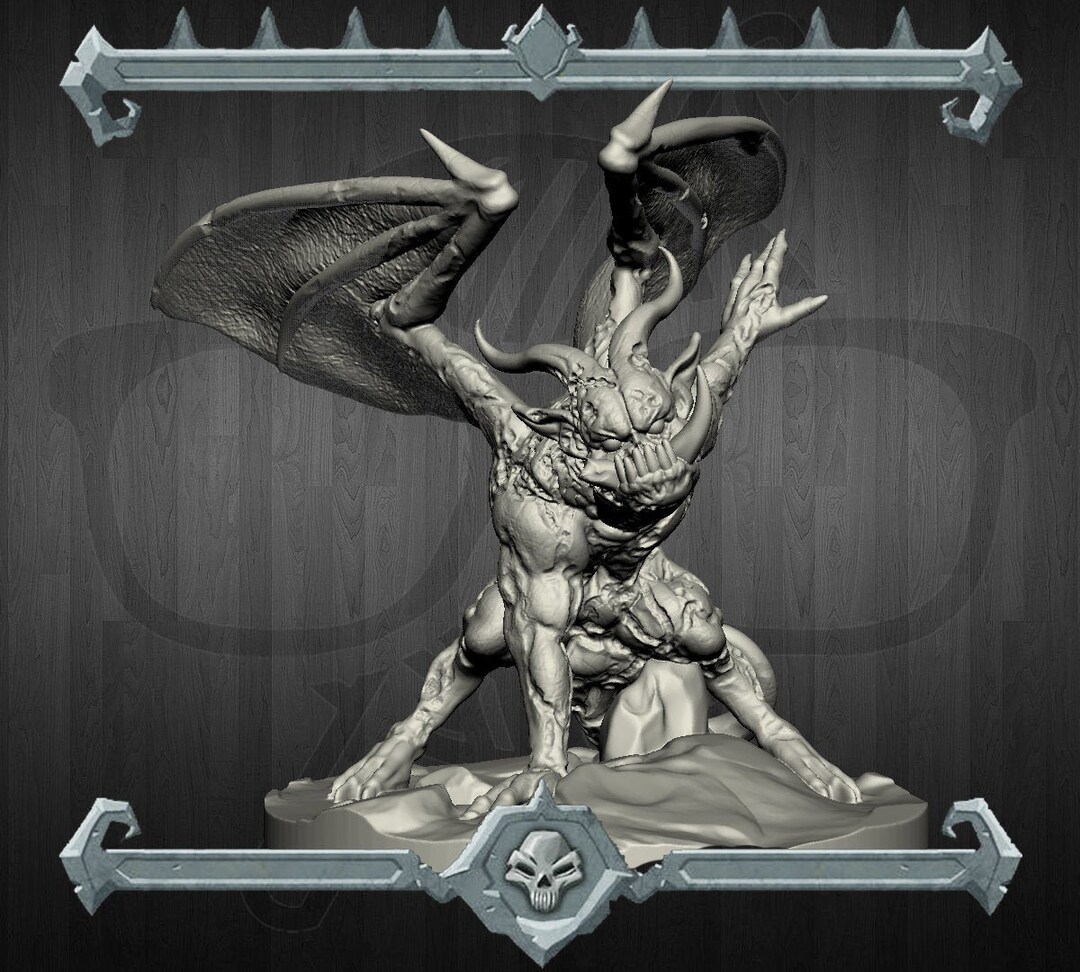 Pit Fiend Devil Gargoyle Miniature for Tabletop Games Like - Etsy