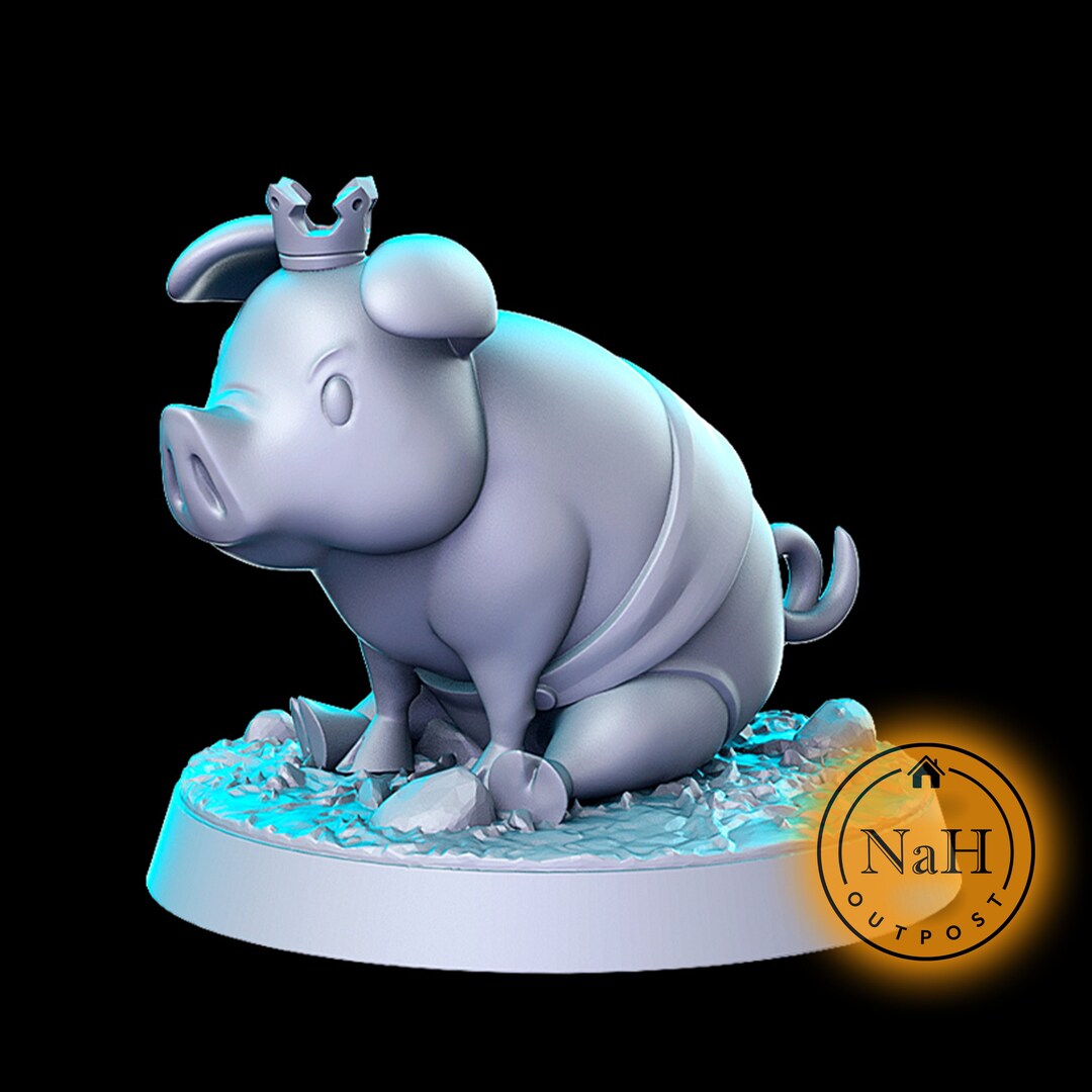 Princess Piglette | Cursed Princess | Pig Miniature for Tabletop Games ...