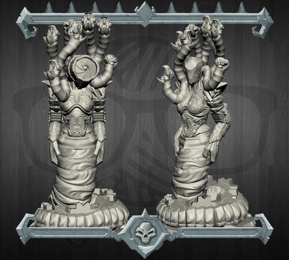 Battlebuilt Snake God Clockwork Medusa Miniature for - Etsy