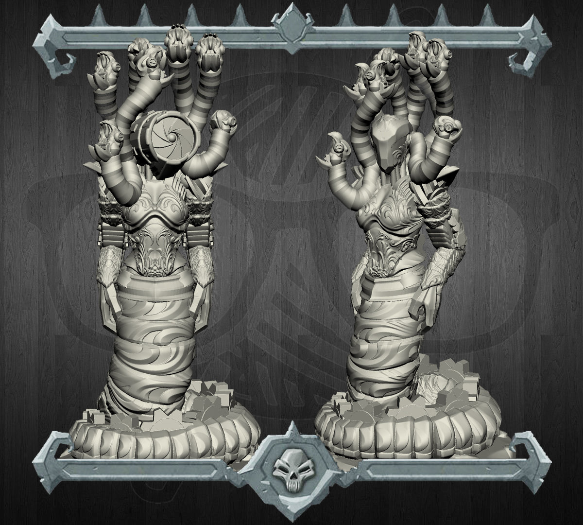 Battlebuilt Snake God Clockwork Medusa Miniature for - Etsy