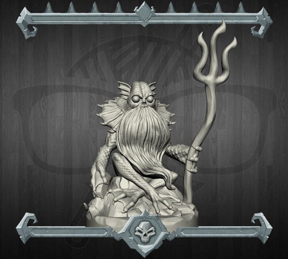 Vodyanoi Vodyanoy Miniature for Tabletop Games Like D&D | Etsy