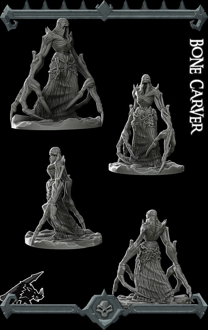 Bone Carver Miniature for Tabletop Games Like D&D and War - Etsy