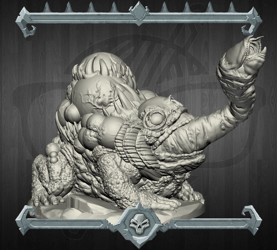 Giant Toad Boilback Toad Miniature for Tabletop Games Like D&D and War ...