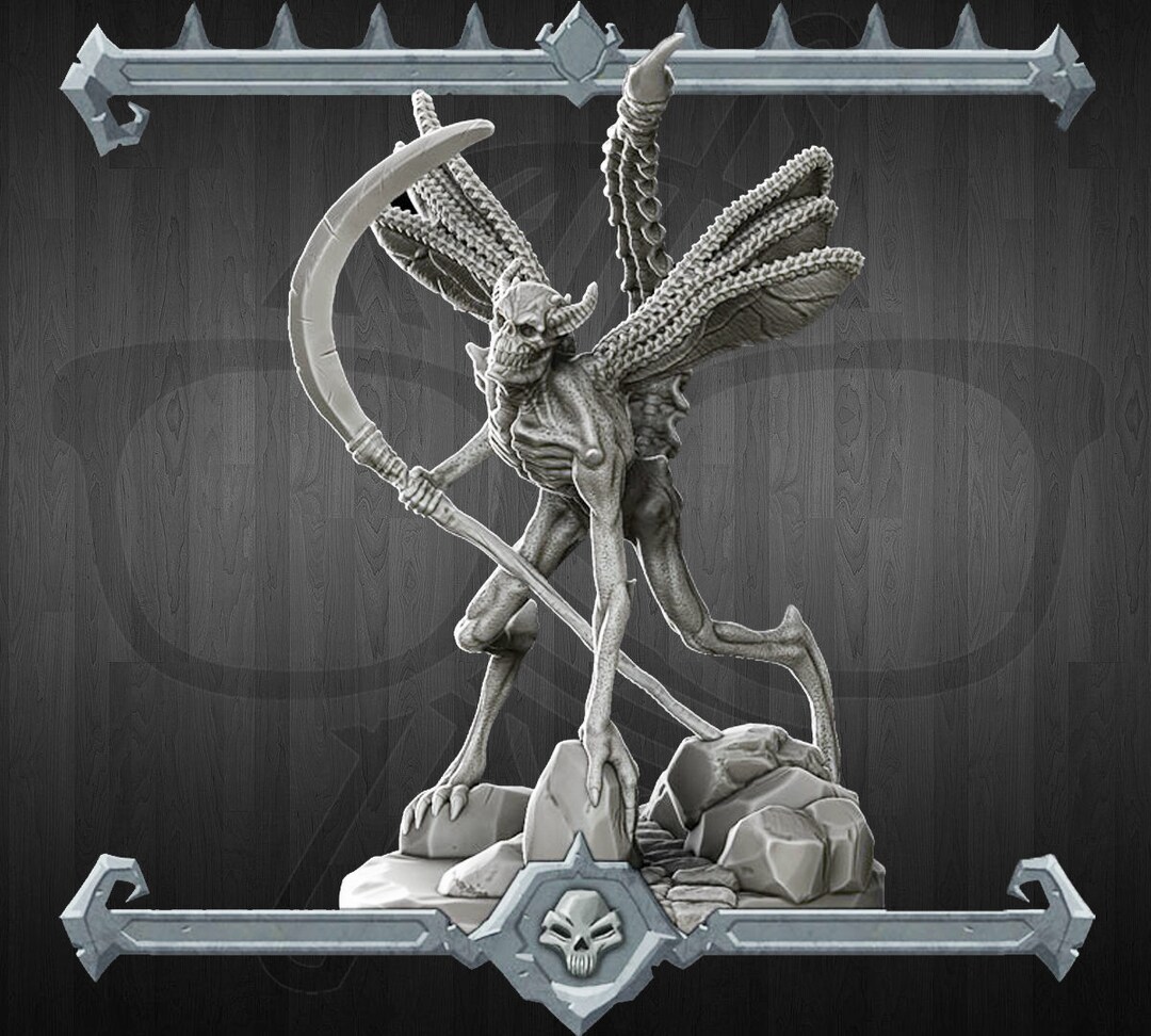 Bone Devil Slender Devil Miniature for Tabletop Games Like D&D and War ...
