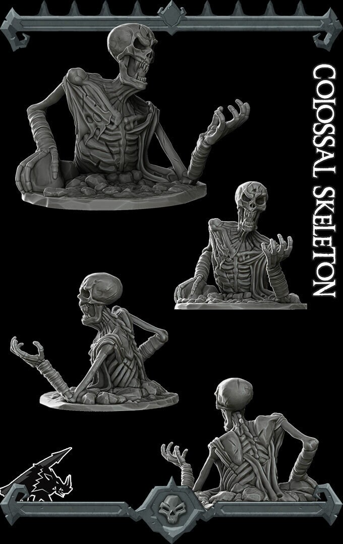 Giant Skeleton Colossal Skeleton miniature for Tabletop | Etsy