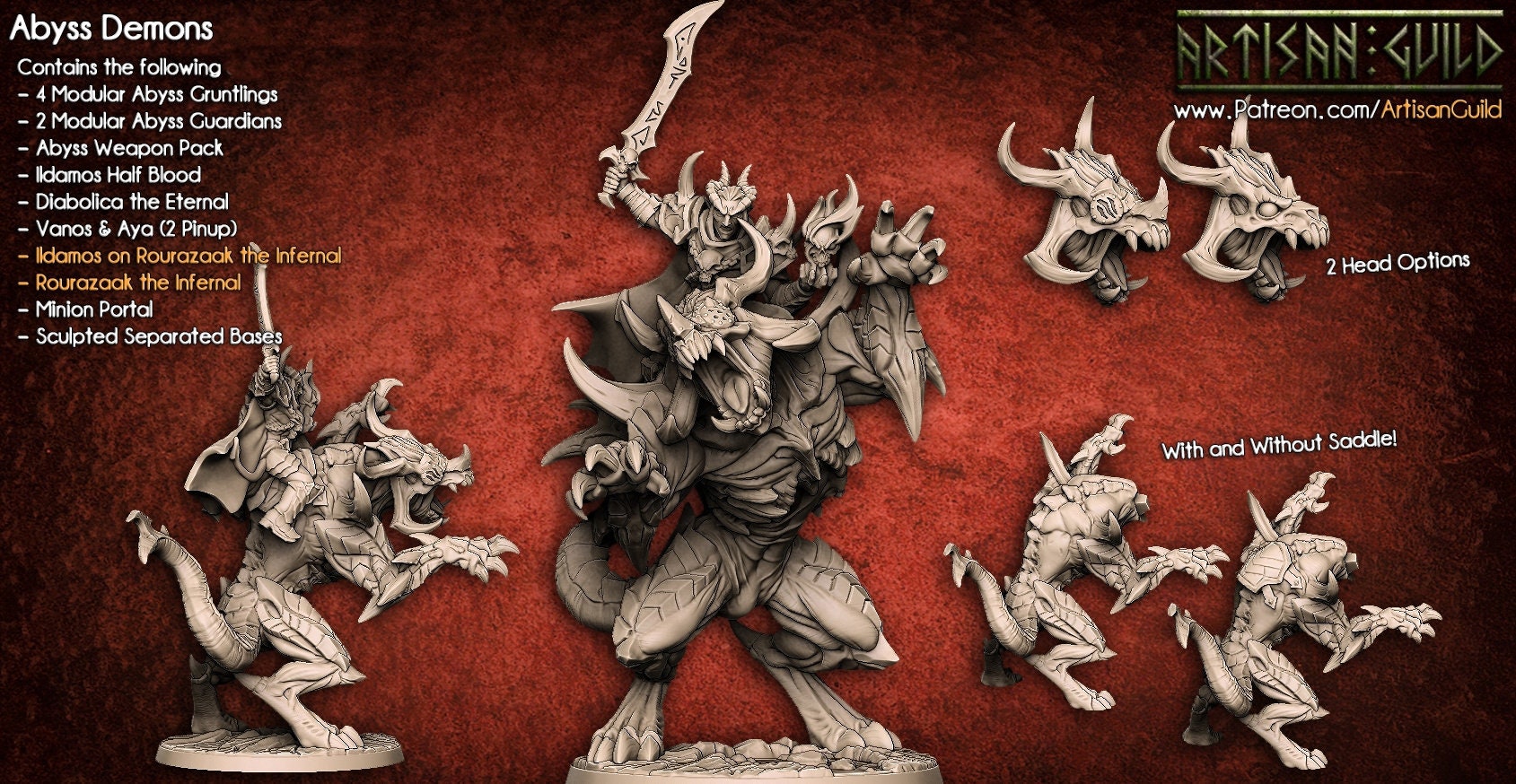 Rourazaak the Infernal Abyss Demon Mount Diablo Miniature - Etsy