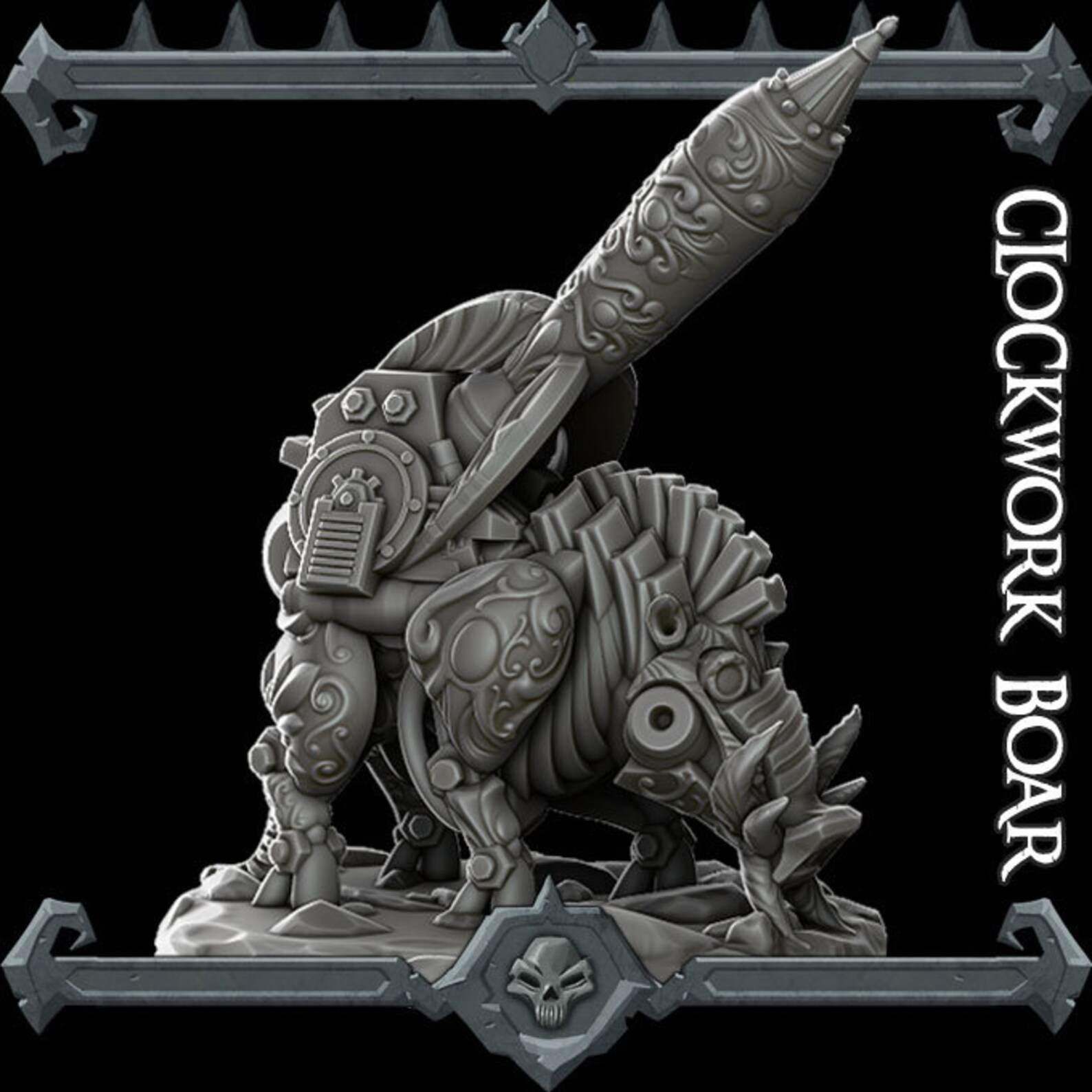 Clockwork Boar Miniature for Tabletop Games Like D&D and War - Etsy