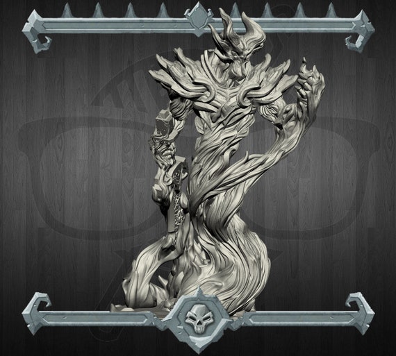 Armorbound Fire Elemental Miniature for Tabletop Games Like | Etsy