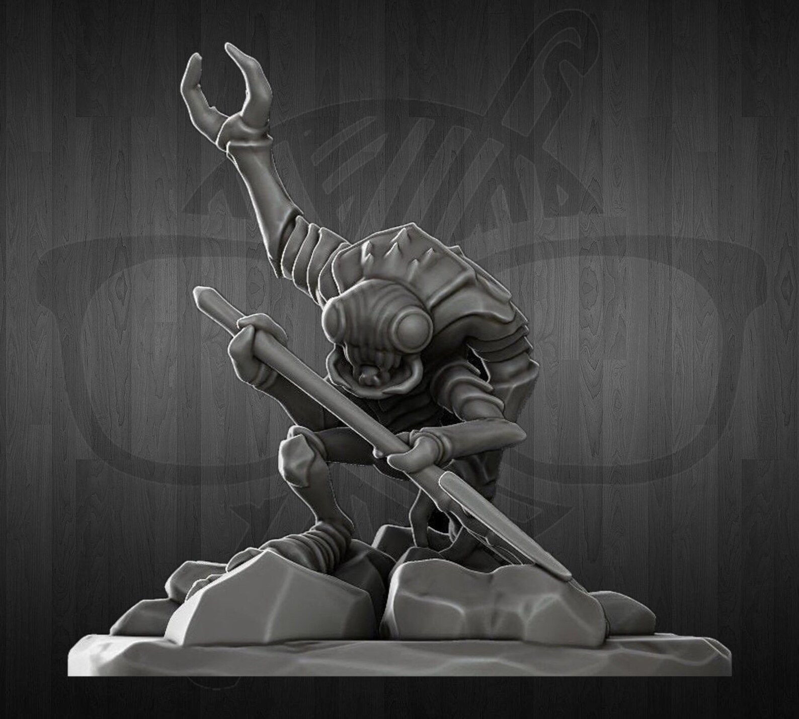 Mezzoloth Trident Fiend Miniature for Tabletop Games Like - Etsy