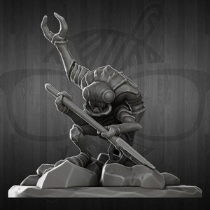 Mezzoloth Trident Fiend Miniature for Tabletop Games Like D&D and War ...
