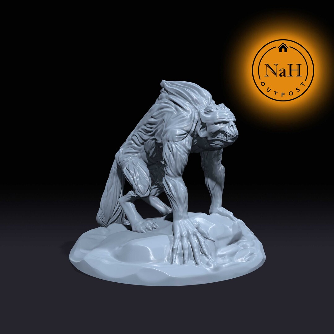 Bloodmoon Stalker | Werewolf | Man Wolf Miniature for Tabletop Games ...