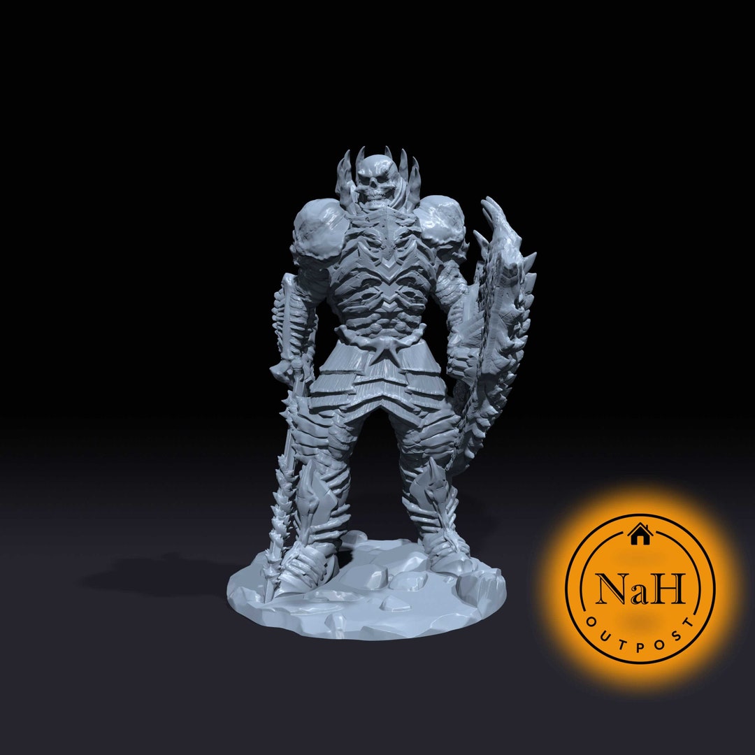 Bone Knight | Graveknight | Undead Skeleton Miniature for Tabletop ...
