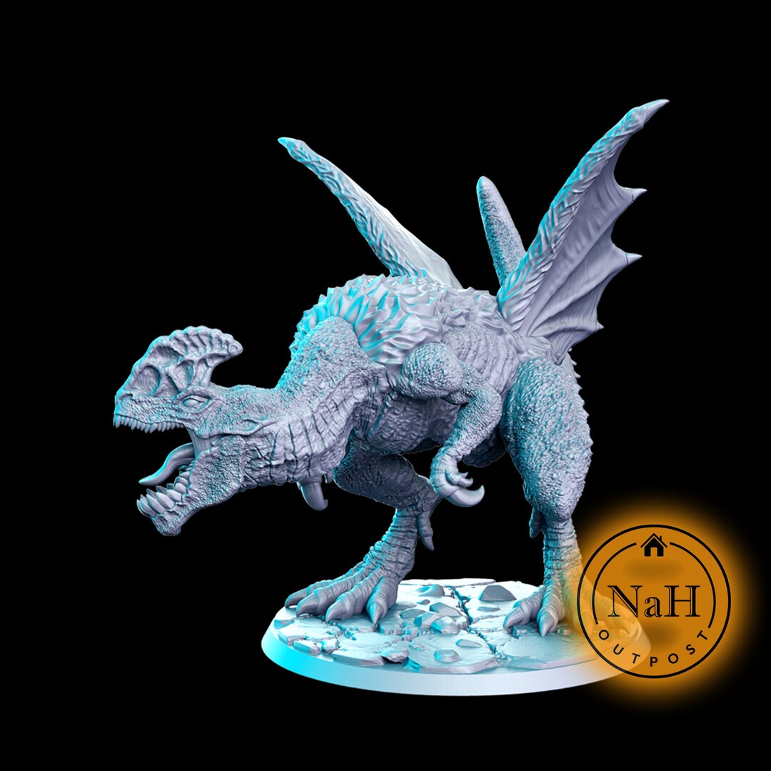 Cockatrizard Dire Axebeak Dragon Miniature for Tabletop Games Like D&D ...