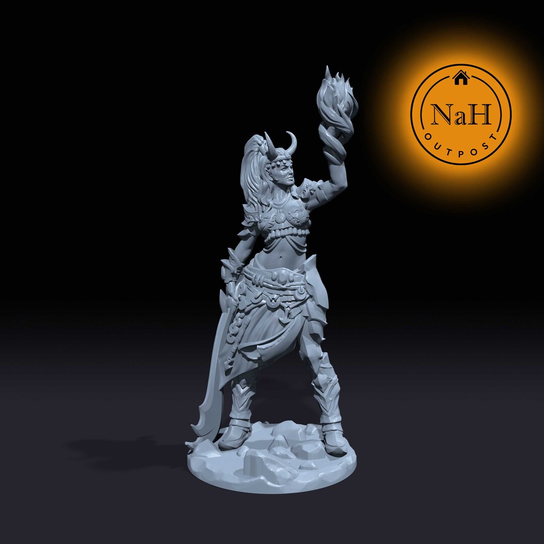 Pyra the Blazing Siren | Female Ifrit | Elemental | Miniature for ...