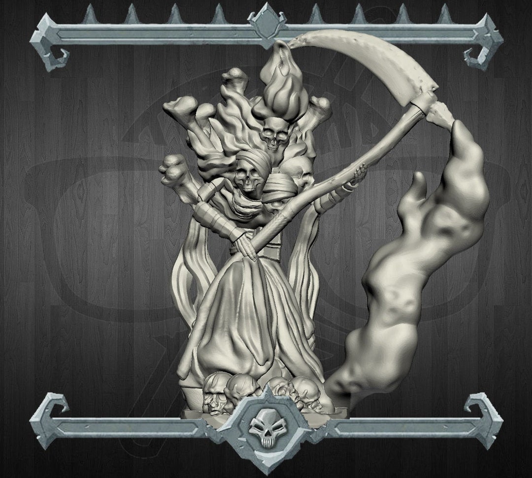 Skull Wraith Miniature for Tabletop Games Like D&D and War Gaming - Etsy