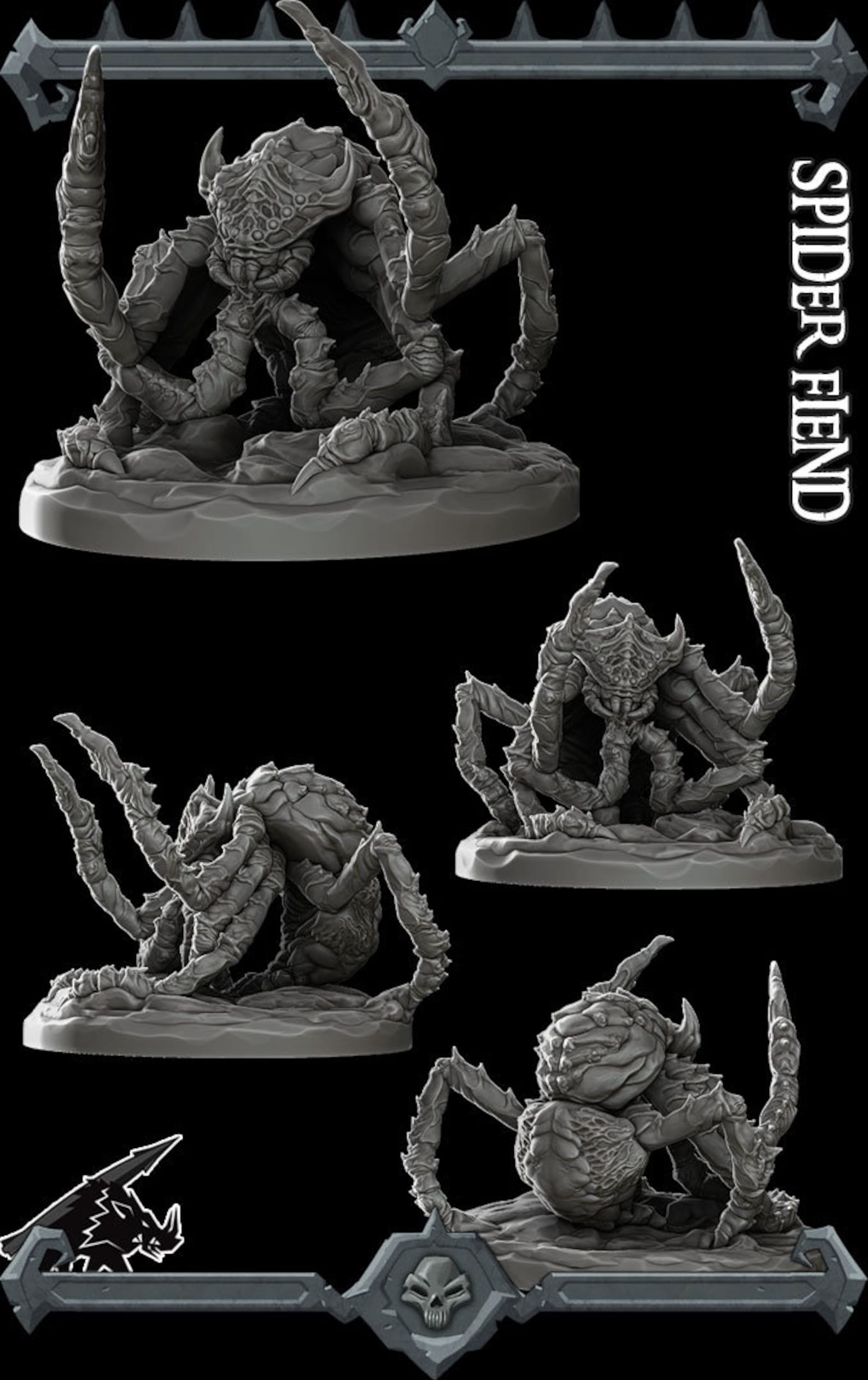 Bebilith Spider Fiend Miniature for Tabletop Games Like - Etsy