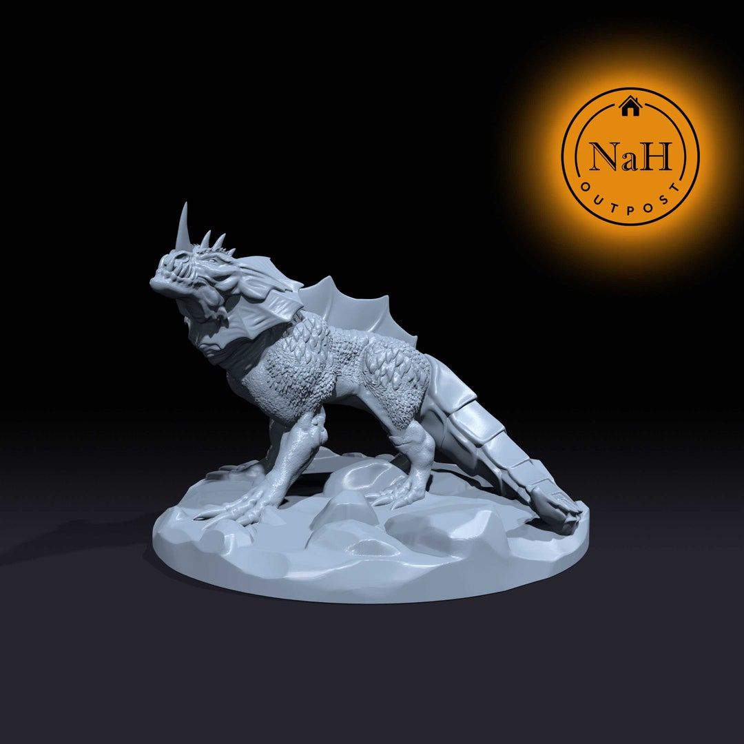 Emberfang | Guard Drake | Drake Hound | Miniature for Tabletop Games ...
