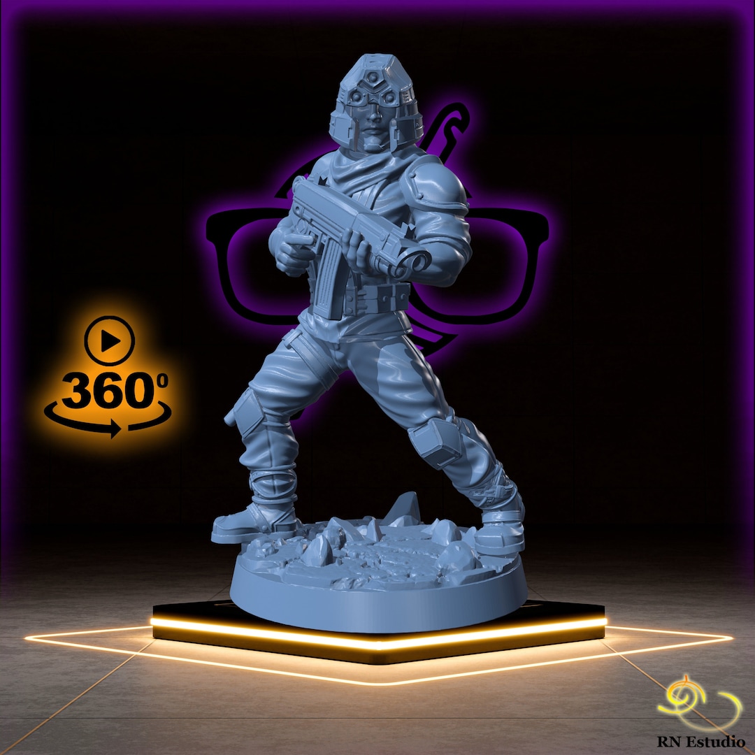 Soldier of the Order Guard Artificer Miniature for Tabletop Games Like ...