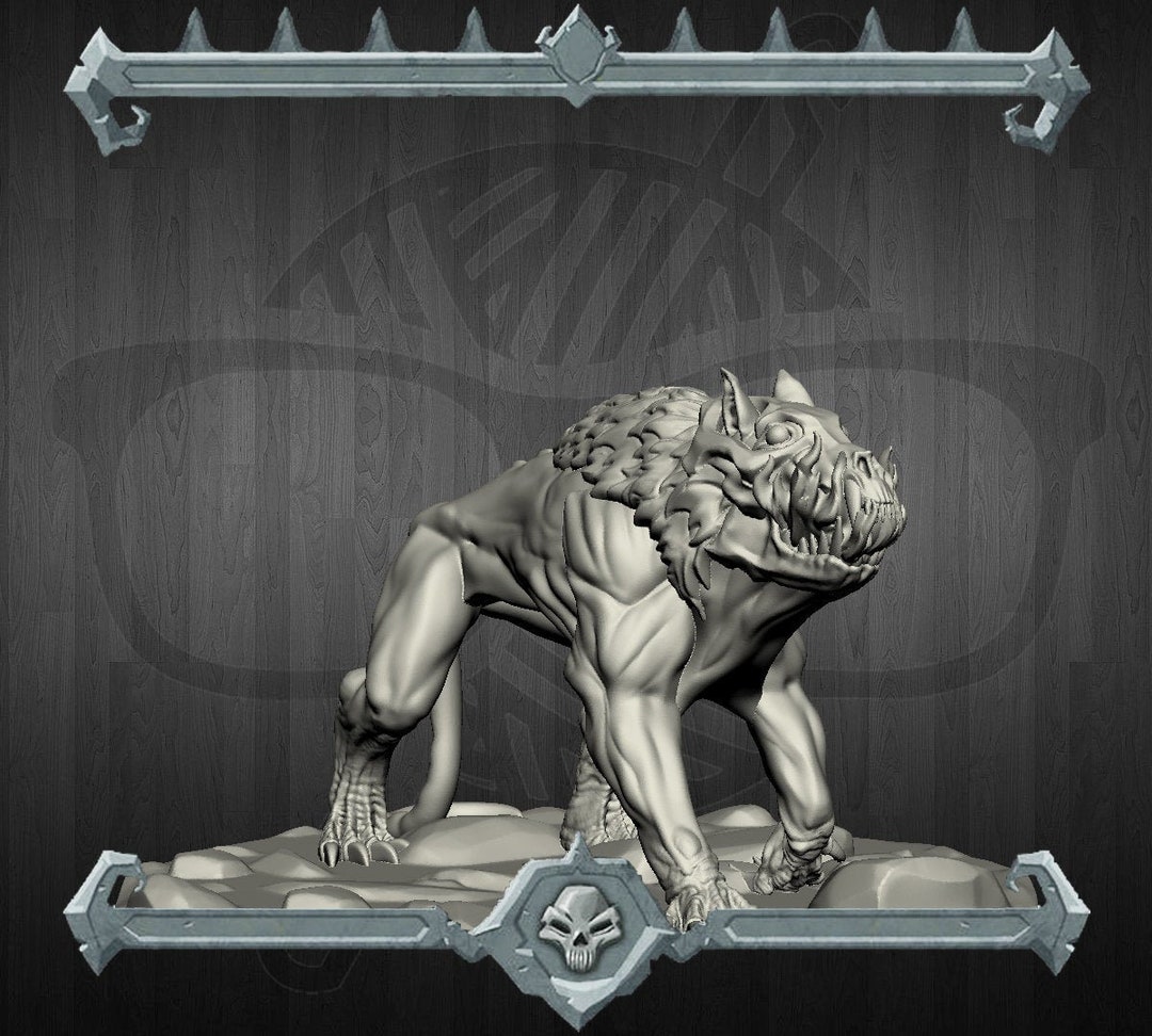 Cindersnarl, the Abyssal Tracker Yeth Hound Hellhound Miniature for ...